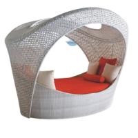 China Wicker rattan outdoor cabana beds hotel resort cabana day beds waterproof beach cabana ---6108 for sale