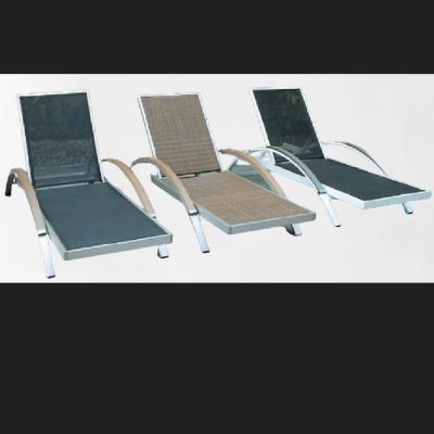 China UV resist water proof rattan plastic lounge chair PE outdoor pool bed plastic durable garden lounger---6244 for sale