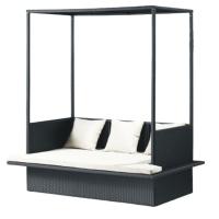 China Wholesale hotel resort beach bed wicker rattan swimming pool cabana outdoor---6090 for sale