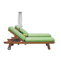 China Wooden Beach club furniture teak beach bed Outdoor chaise lounger chair teak---6058 for sale