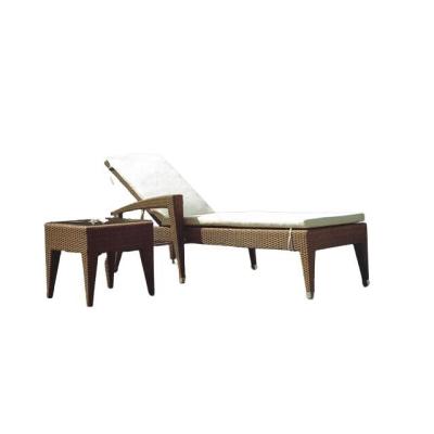 China Resin outdoor furniture wicker rattan chaise lounge daybed---6026 for sale