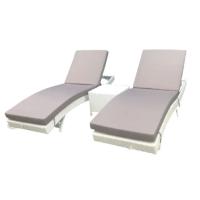 China Foshan Promotional rattan wicker adjustable sun lounger swimming pool furniture chaise chair with side table--YS5748 for sale