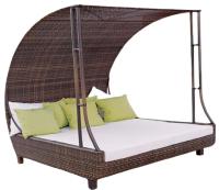 China Wholesale hotel resort outdoor daybed with canopy outdoor daybed with canopy sun bed pool---3002 for sale