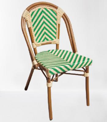 China Outdoor furniture set aluminum Bamboo look Garden Ratan wicker Chair Outdoor restaurant chair---6202 for sale