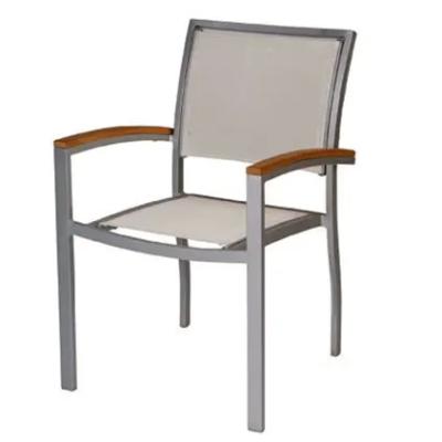 China Aluminum stackable garden chair waterproof pool side chair outdoor aluminum fabric chair---YS5612 for sale