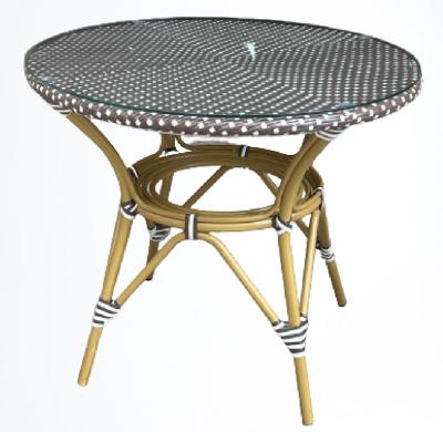 China Outdoor table and chair set rattan garden furniture set dining table waterproof hotel resort beach table---7001 for sale