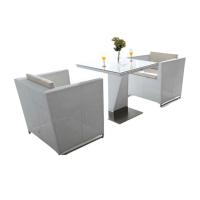 China 2 seater outdoor furniture pool side furniture square rattan wicker garden table with 2 chairs---8213 for sale