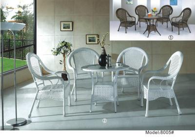 China dining set for 4 people with 2 arm chairs and 2 armless chair-8005 for sale