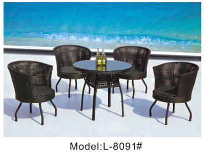 China 6pcss swivel patio wicker dining chairs -8091 for sale