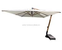 China Yoshen Customize 10 ft Commercial Market Cantilever Parasol Canvas Covers square Cantilever Umbrella Replacement Canopy for sale