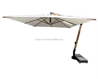 China Yoshen Customize 10 ft Commercial Market Cantilever Parasol Canvas Covers square Cantilever Umbrella Replacement Canopy for sale