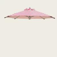China 8 ft pink White Strip Patio Umbrella Canopy Octagon Canvas for Beach Umbrellas Parasol Replacement Outdoor Umbrella Canopy for sale