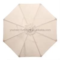 China 10ft Replacement Beige Parasol Covers 8 Ribs Market Patio Umbrella Canopy Cover Canvas for Outdoor Umbrellas for sale