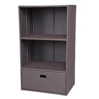 China Beach Furniture Plastic Rattan Wicker Waterproof Hotel Pool Shower Bath Towel Storage Cabinets Carts for sale