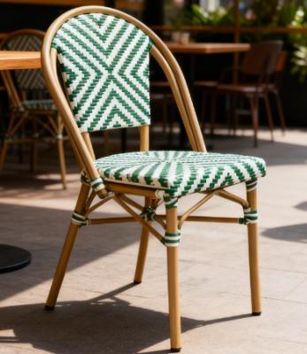 China Yoshen French Bistro Chair Green Restaurant Café Outdoor Dining Chair for sale