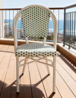 China French Patio Furniture All Weather Rattan Outdoor Patio Bistro Dining Chairs for Garden Patio Use for sale