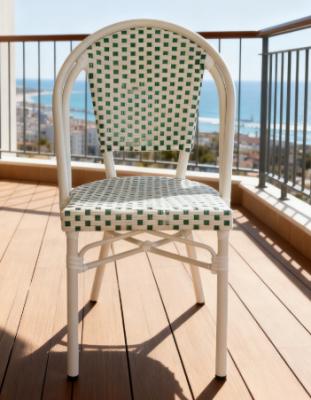 China French Patio Furniture All Weather Rattan Outdoor Patio Bistro Dining Chairs for Garden Patio Use for sale