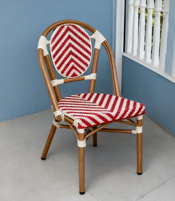 China Long-lasting Fade-resistant and Weatherproof Stylish Pink Outdoor Chair with a Sturdy Aluminum Frame for Your Patio for sale