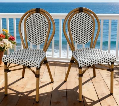 China Stackable All Weather Waterproof Outdoor Poolside Chair French Style Design for Pool Garden Hotel Use for sale