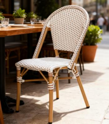 China Elegant White French Bistro Chairs White Side Chair for Your Café and Your Restaurants for sale