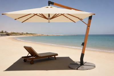 China Outdoor Wood Like Aluminum Pole Beach Umbrella  Garden Umbrella Parasol Patio Umbrella for sale