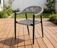 China Stackable Armless French Dining Chair  Bistro Chair Waterproof Comfortable Aluminum Frame for Outdoor Restaurants for sale