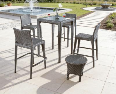 China Yoshen Contemporary Aluminum Frame Rattan Outdoor Dining Arm Chair-Gray Waterproof Eco-Friendly Lightweight for sale