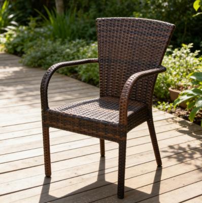 China Yoshen French Bistro Dining Arm Chair  Rattan Waterproof Comfortable Durable Eco-Friendly Outdoor Hotel for sale