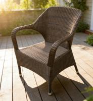 China Rattan Waterproof Outdoor Stackable Dining Chairs for Restaurant Beach Park Use for sale