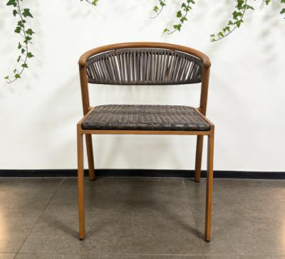 China Yoshen Stackable Outdoor Lounge Chair PE Rattan Aluminum Frame for Patio Garden Villa for sale