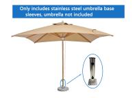 China Heavy Duty Stainless Steel Base Sleeve Tube for Commercial Garden Umbrella Pole Connection for sale