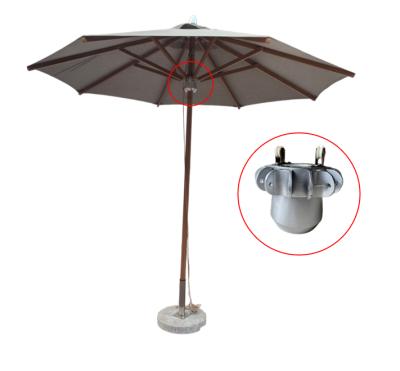 China Heavy Duty Replacement Hub One Piece Alloy with Pulleys for 8 Rib Central Pole Umbrella for sale