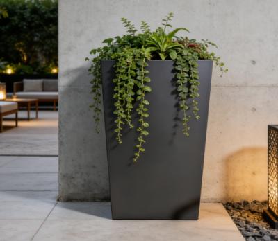 China 23'' Commercial Large Aluminum Rectangular  Planter Box  With Drainage Holes for Commercial & Residential Landscaping for sale