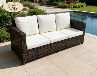 China 3 Seater Sofa Accent Chair with Coffee Table Set Outdoor Lounge Modular PE Rattan for Garden Patio Hotel Villa for sale