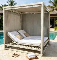 China Durable outdoor daybed frame Weather-resistant daybed frame Heavy-duty outdoor lounge bed frame for sale