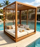 China Durable outdoor daybed frame Weather-resistant daybed frame Heavy-duty outdoor lounge bed frame for sale