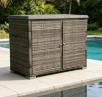 China Pool Furniture Outdoor Lake Spa Beach Pool Gym Towel Caddy Heavy Duty Moving Towel Storage Single Cabinet for sale