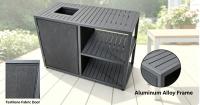 China Pool Furniture Outdoor Lake Spa Beach Pool Gym Towel Caddy Heavy Duty Moving Towel Storage Single Cabinet for sale