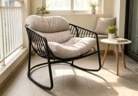China Outdoor Rope Woven Armchair with Cushion for Patio Garden Balcony for sale