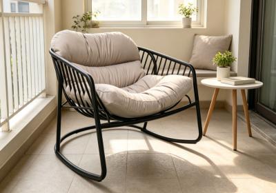 China Outdoor Rope Woven Armchair with Cushion for Patio Garden Balcony for sale