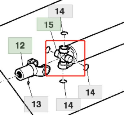 China RE238356 Universal Joint Cross for JD Tractor 6100D 6110D Heavy Duty Driveline for sale