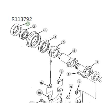China For JD Spare Parts R113792 Equipment Bushing For JD Tractor Heavy Duty 40mm OD for sale