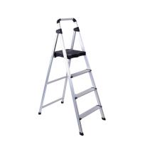 China Customizable Steel Nylon Portable Folding A-Frame Ladder Shelf with Extendable Work Platform for sale