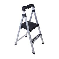 China Customizable Steel Nylon Portable Folding A-Frame Ladder Shelf with Extendable Work Platform for sale