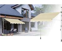 China 2.5x1.2m Pillar Type Awning Outdoor Patio Garden Sun Shade Canopy Aluminum Alloy for sale