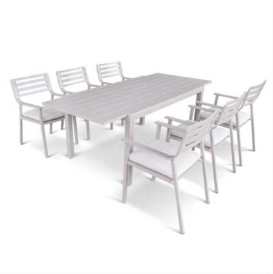 China Folded Modern Outdoor Aluminum Rattan Sofa Set with Teapoy Table for Luxury Garden for sale