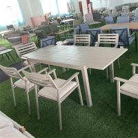 China Folded Modern Outdoor Aluminum Rattan Sofa Set with Teapoy Table for Luxury Garden for sale