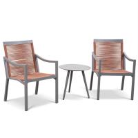 China Modern Outdoor Garden Furniture Aluminum Bistro Rattan Sofa Set 3 Seater for sale