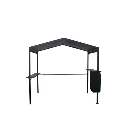 China 2.3x1.5x2.2M Outdoor Aluminum Hard Polyester Roof Gazebo Powder Coated Sail Finish for sale