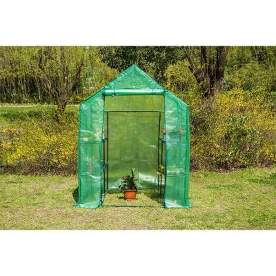China Heavy Duty Metal Frame Greenhouse 143x143x195cm Waterproof PE Vent for Outdoor Plant Growth for sale